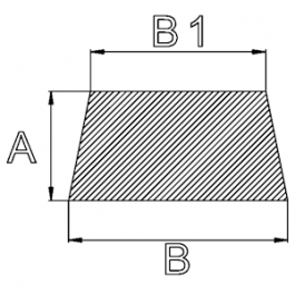 Rubber stootrand 120x20 mm | Technirub